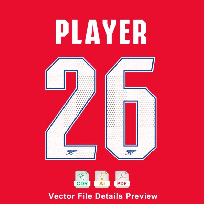 Arsenal 2025/2026 Font & Vector Files Downloads - Font & Vector